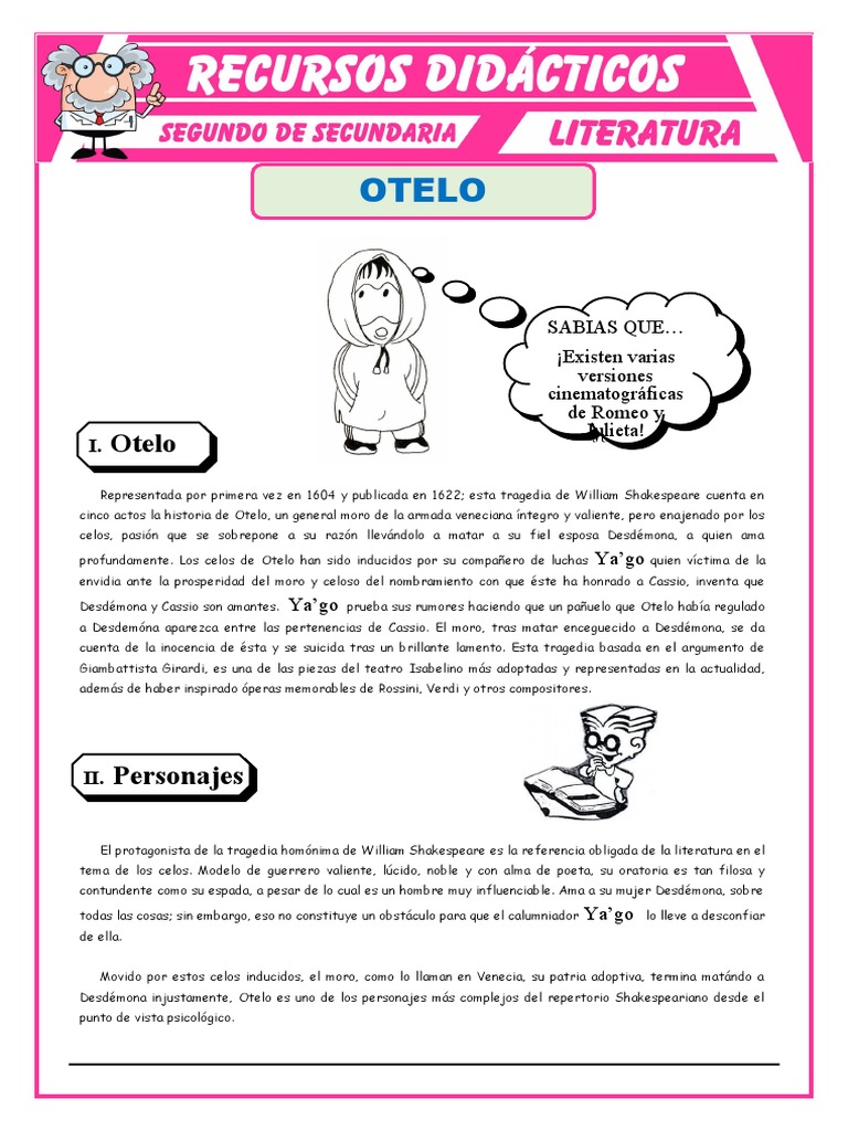 Personajes de Otelo en Shakespeare | PDF | OTELO | Tragedias de Shakespeare