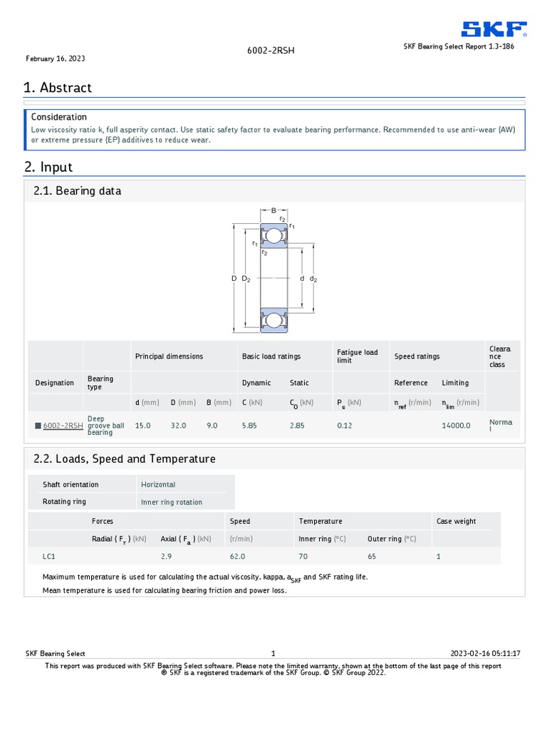 SKF Bearing Select | PDF | Bearing (Mechanical) | Mechanics