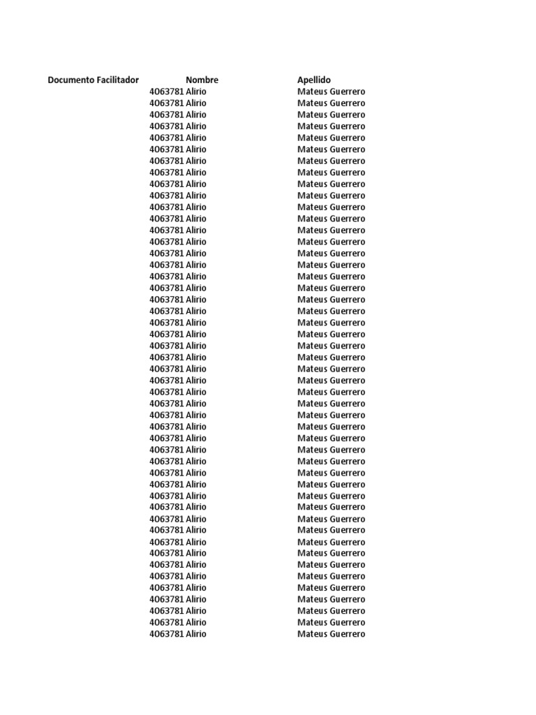 Documento Facilitador Nombre Apellido | PDF