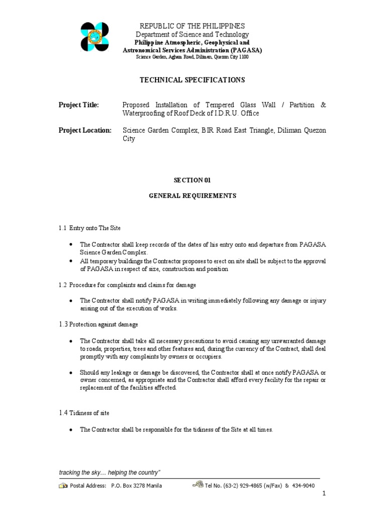 DOST PhilippinesTechnical - Specifications Reference | PDF | Drywall ...
