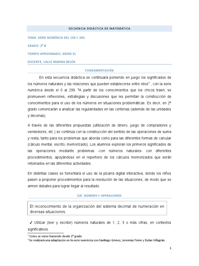 2 Secuencia Didáctica de Matemática SUMA Y RESTA | PDF | Evaluación ...