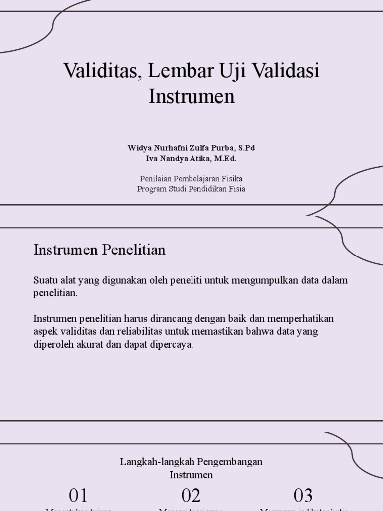 Panduan Validitas Instrumen Penelitian | PDF | Bisnis | Komputer