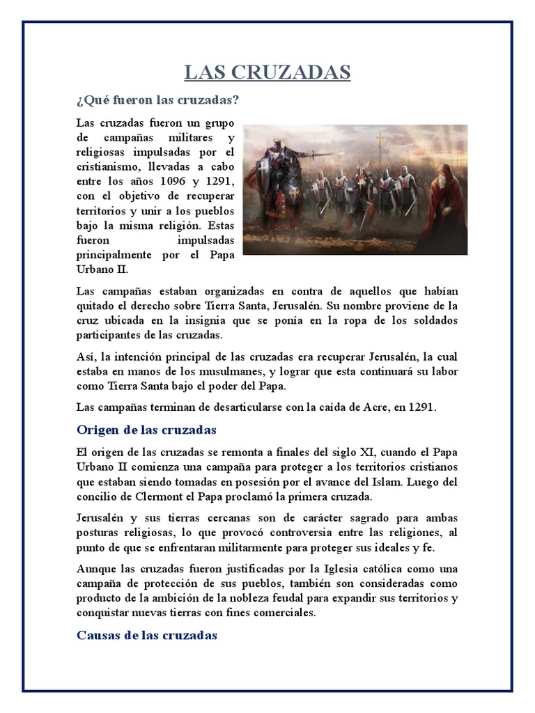 Las Cruzadas | PDF | Cruzadas | imperio Bizantino