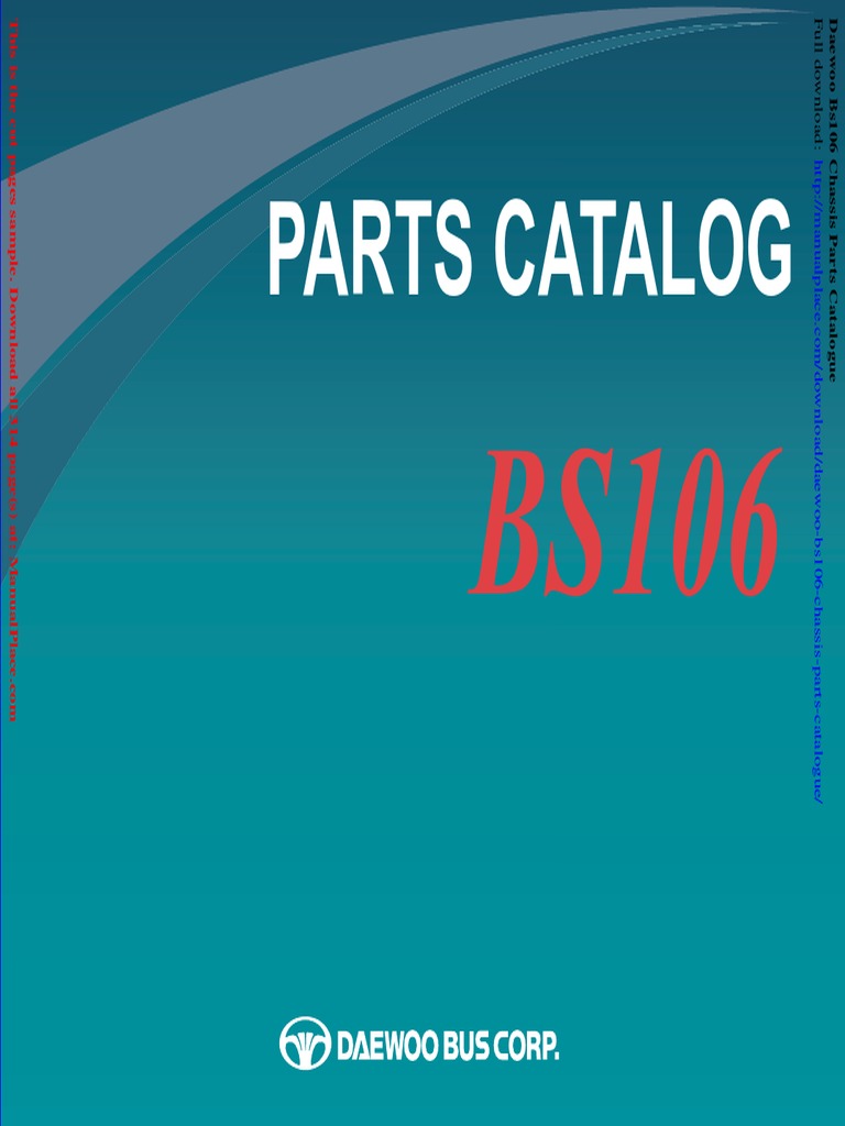 Daewoo Bs106 Chassis Parts Catalogue | PDF | Clutch | Door