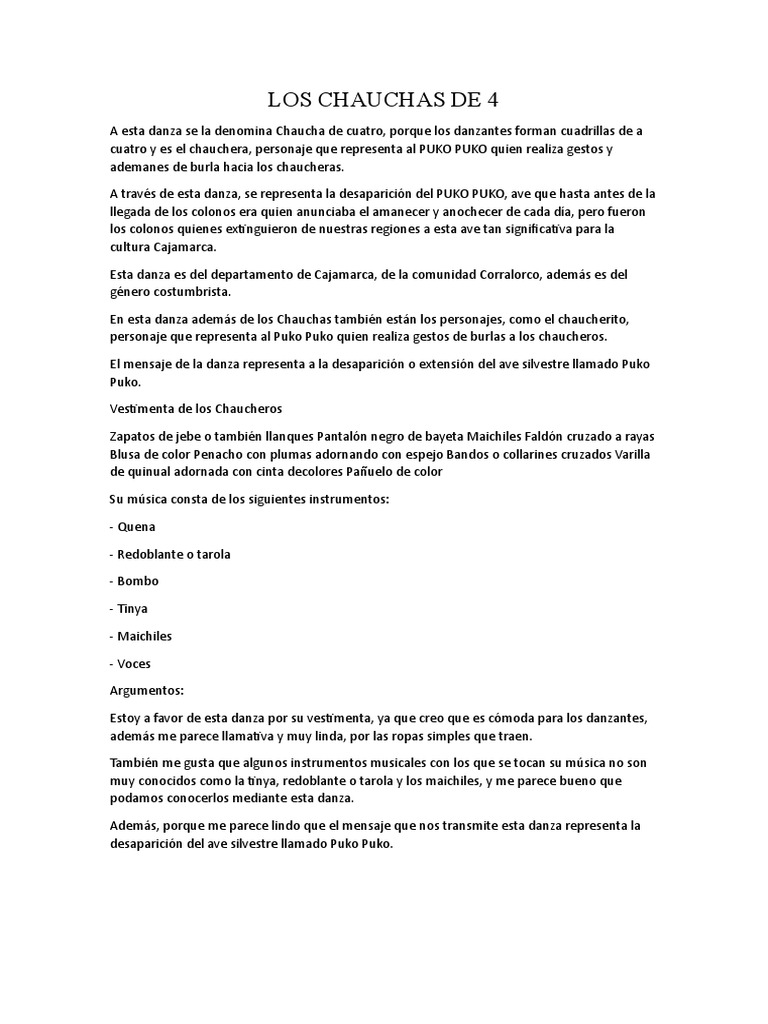 Los Chauchas de 4 | PDF