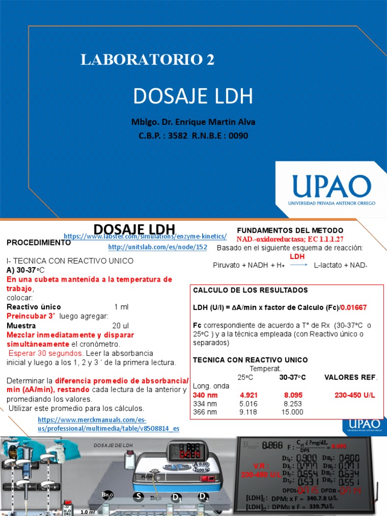 2.1. - Lab 2 Dr. Martin Practica LDH - Protocololaboratorio 2 (Autoguardado) | PDF | Trifosfato ...