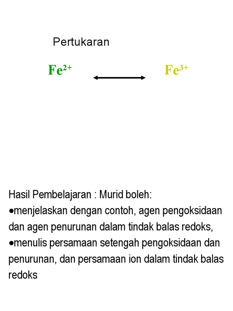 Pengoksidaan Ion Ferum dalam Redoks | PDF