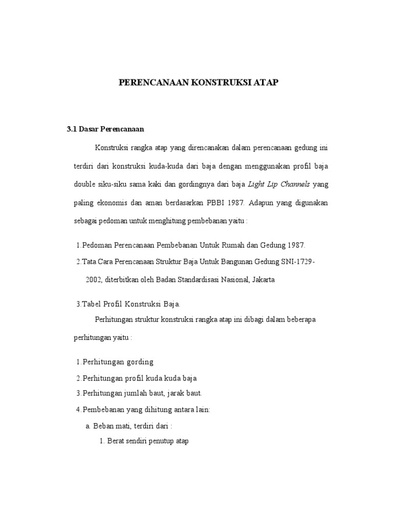 Perencanaan Atap | PDF