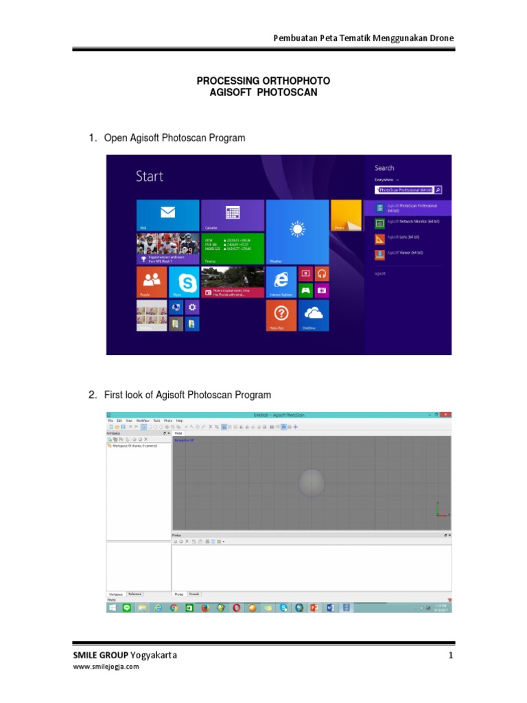 Tutorial Input Data Fu Untuk Processing Orthophoto Agisoft Photoscan | PDF | Texture Mapping ...