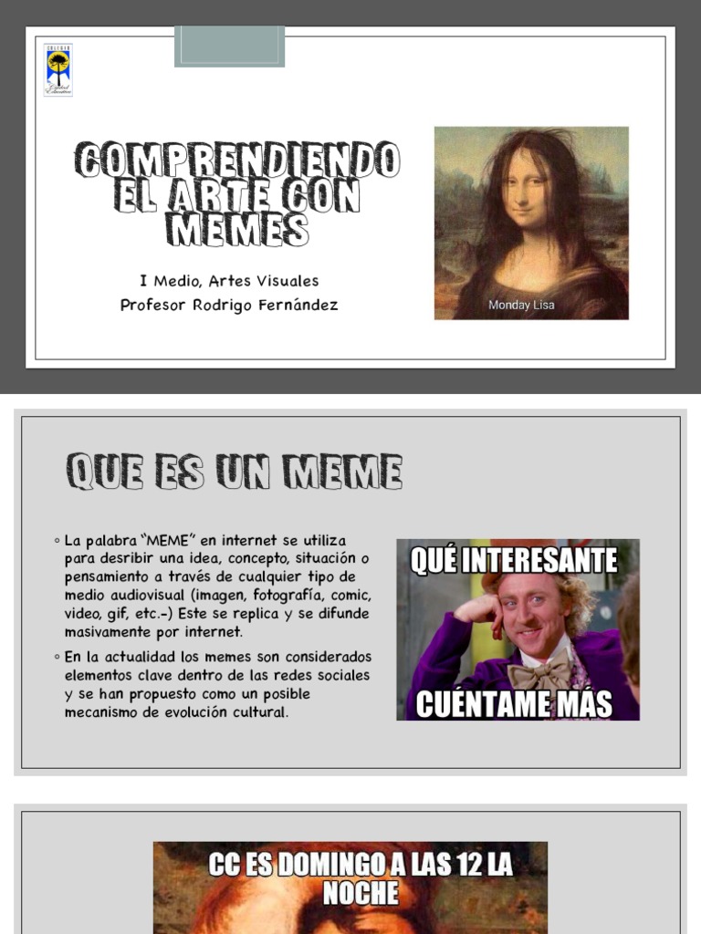 Artes Visuales Comprendiendo El Arte Con Memes | Descargar gratis PDF ...