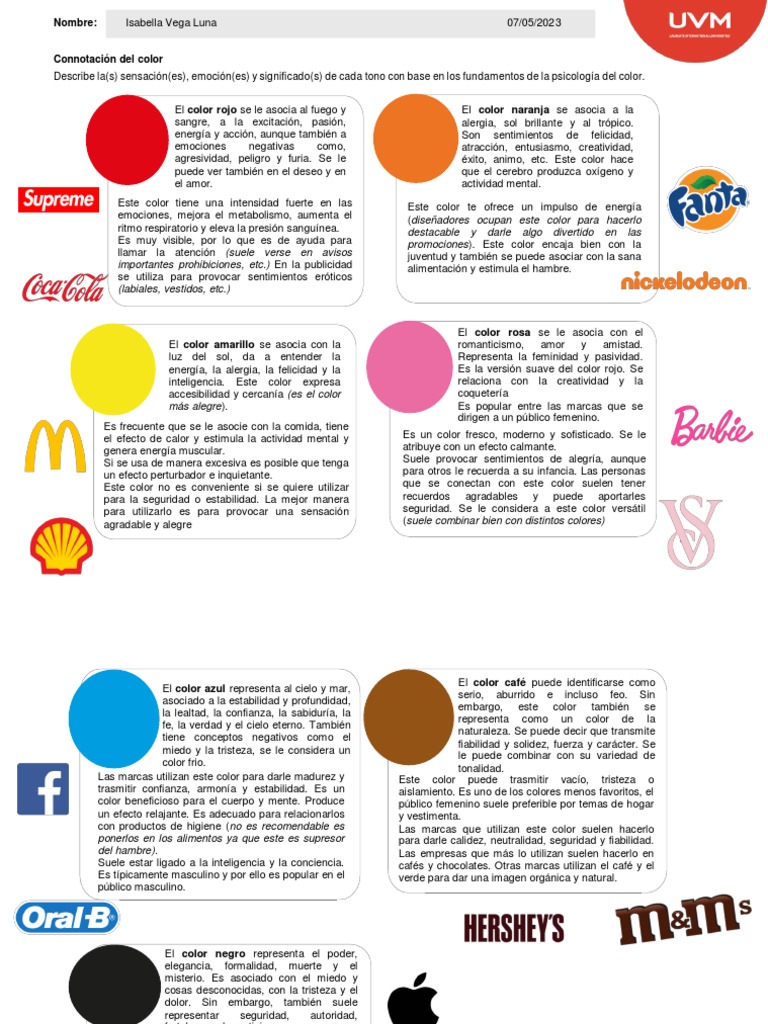 connotacion del color | PDF | Color | Amor