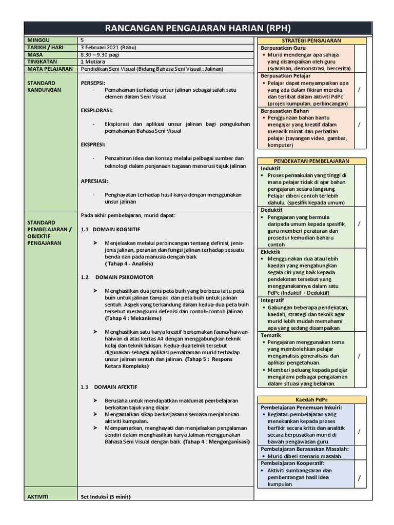 Pendidikan Seni Visual (Bidang Bahasa Seni Visual: Jalinan) | PDF