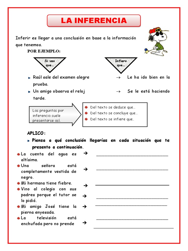 Ejercicios de Inferencia para Primaria | PDF | especia | Imperio Inca