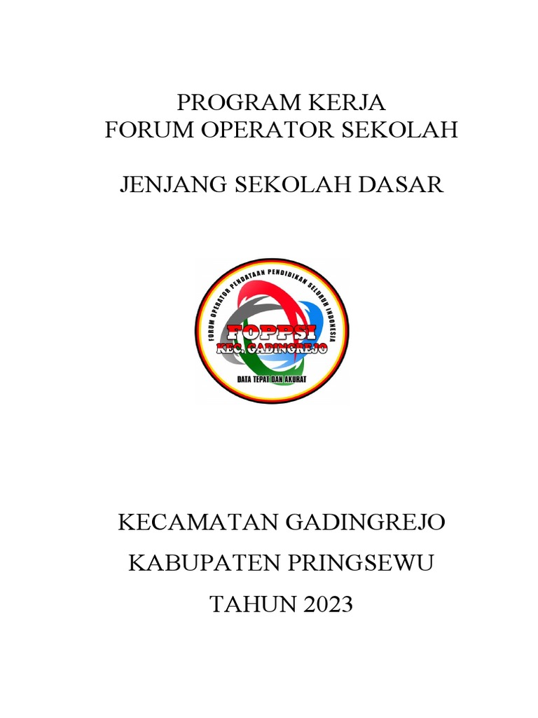 Program Kerja Operator Sekolah88 | PDF