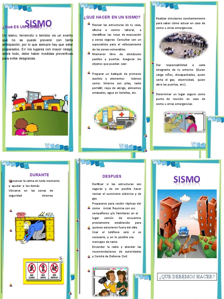 Triptico de Sismo | PDF | Temblores