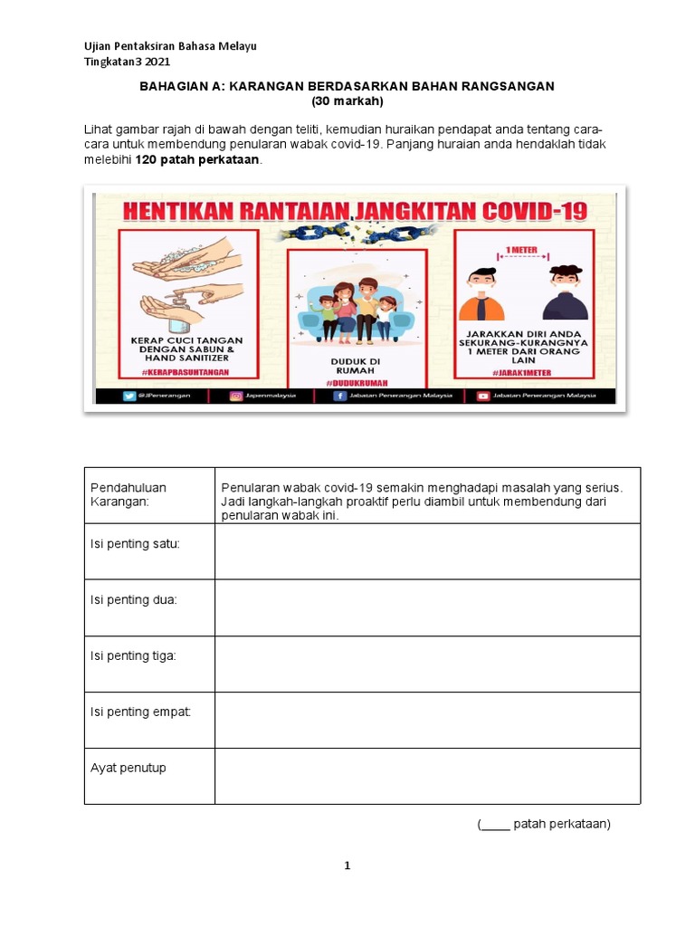 kertas ujian BM tingkatan 3 2021 | PDF