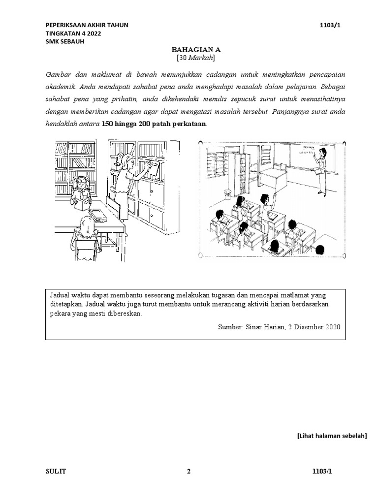 KERTAS 1 AR3 BM T4 | PDF