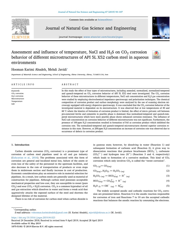 Journal of Natural Gas Science and Engineering: Sciencedirect | PDF ...