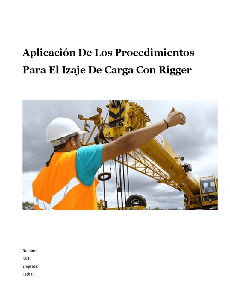 Manual de Autosinstrucción Curso Rigger | PDF | Administración de Seguridad y Salud Ocupacional ...