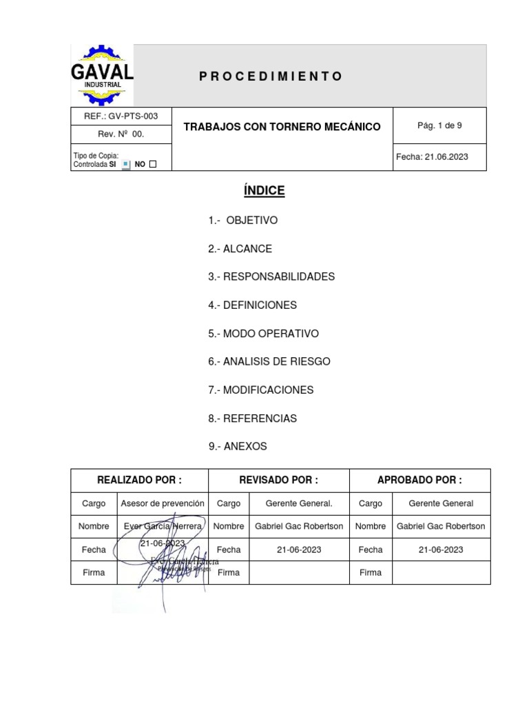 Procedimiento para Tornero en Tijuana | PDF | Engranaje | Herramientas