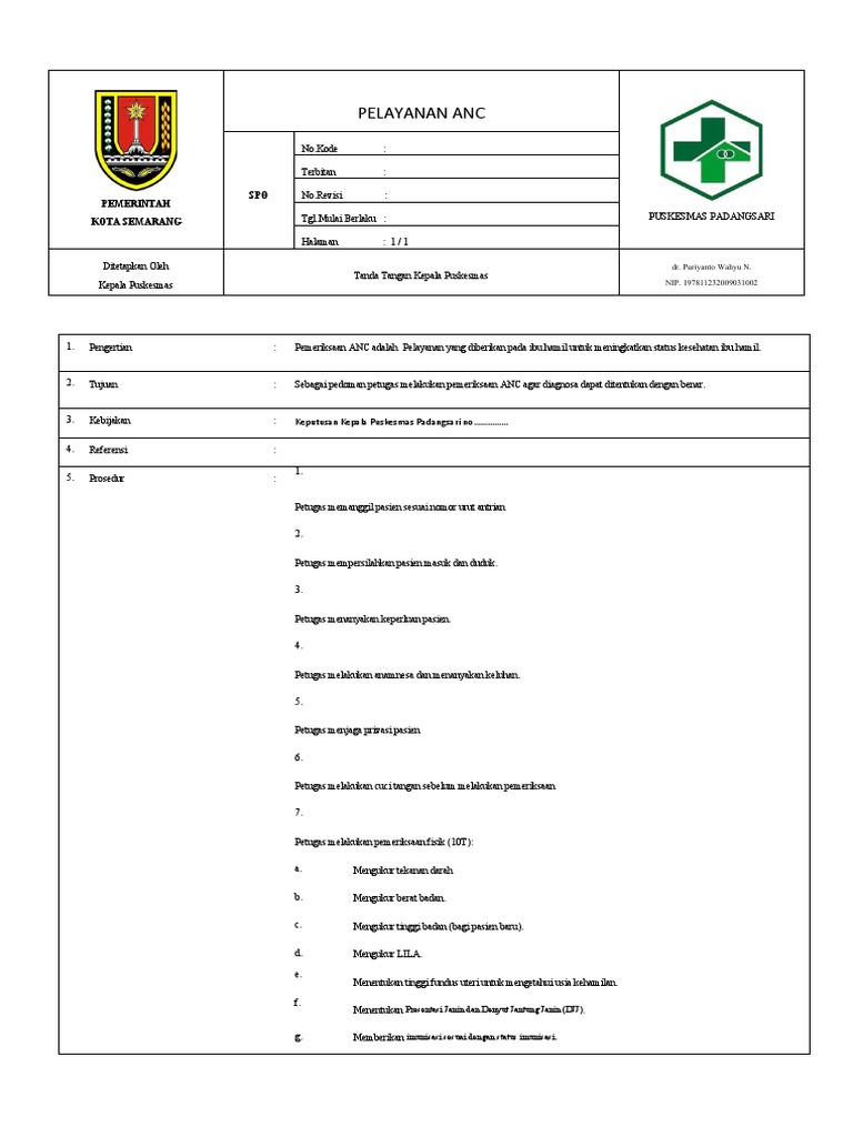 Pemeriksaan Anc | PDF