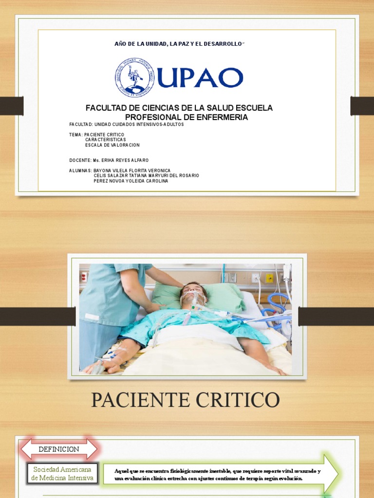 Características del Paciente Crítico en UCI | PDF | Septicemia | Unidad ...