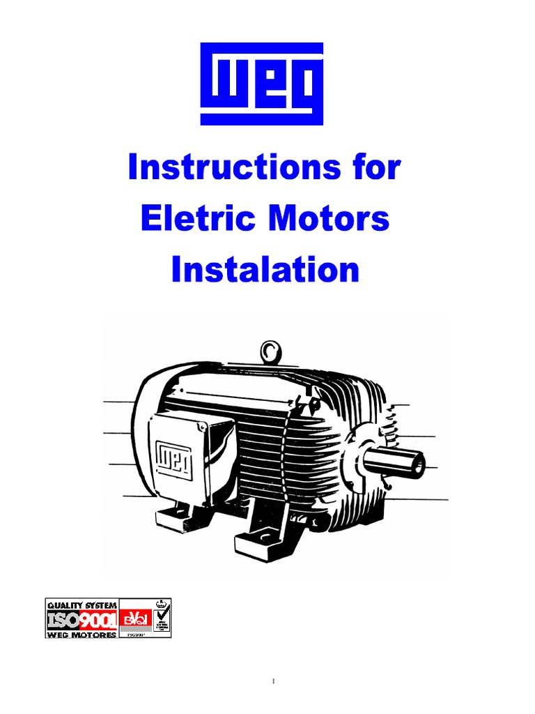 Instructions Manual WEG | PDF | Belt (Mechanical) | Electric Motor