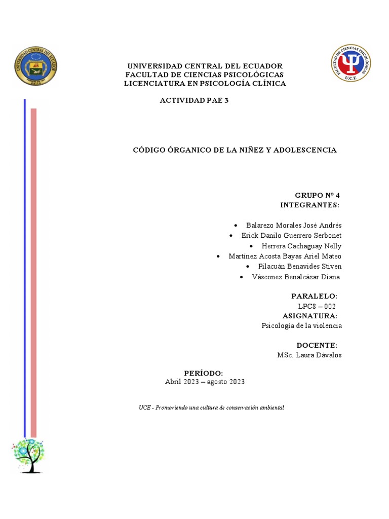 PAE 3 Grupo4 | PDF | Abuso infantil | Abuso sexual