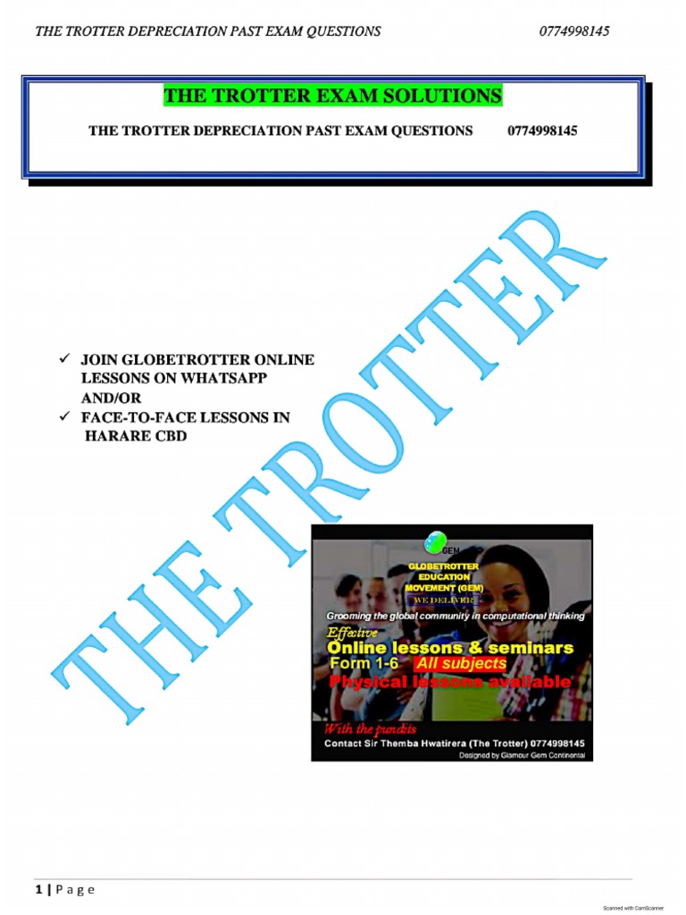 Depreciation Structured & Multiple Choice Past Exam Questions | PDF