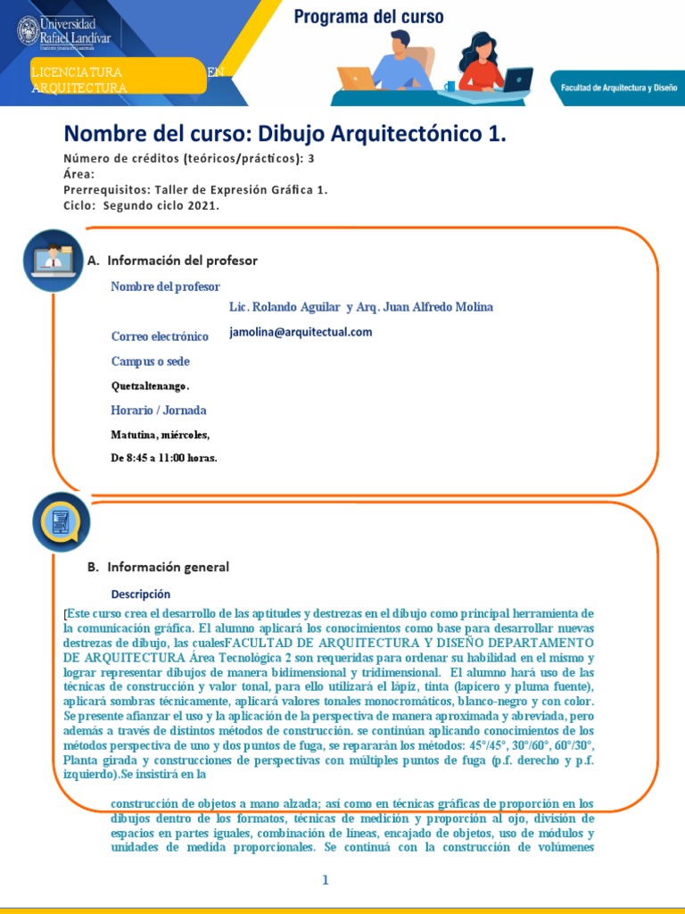 PROGRAMA 2023 dibujo arquitectonico | PDF | Dibujo | Diseño