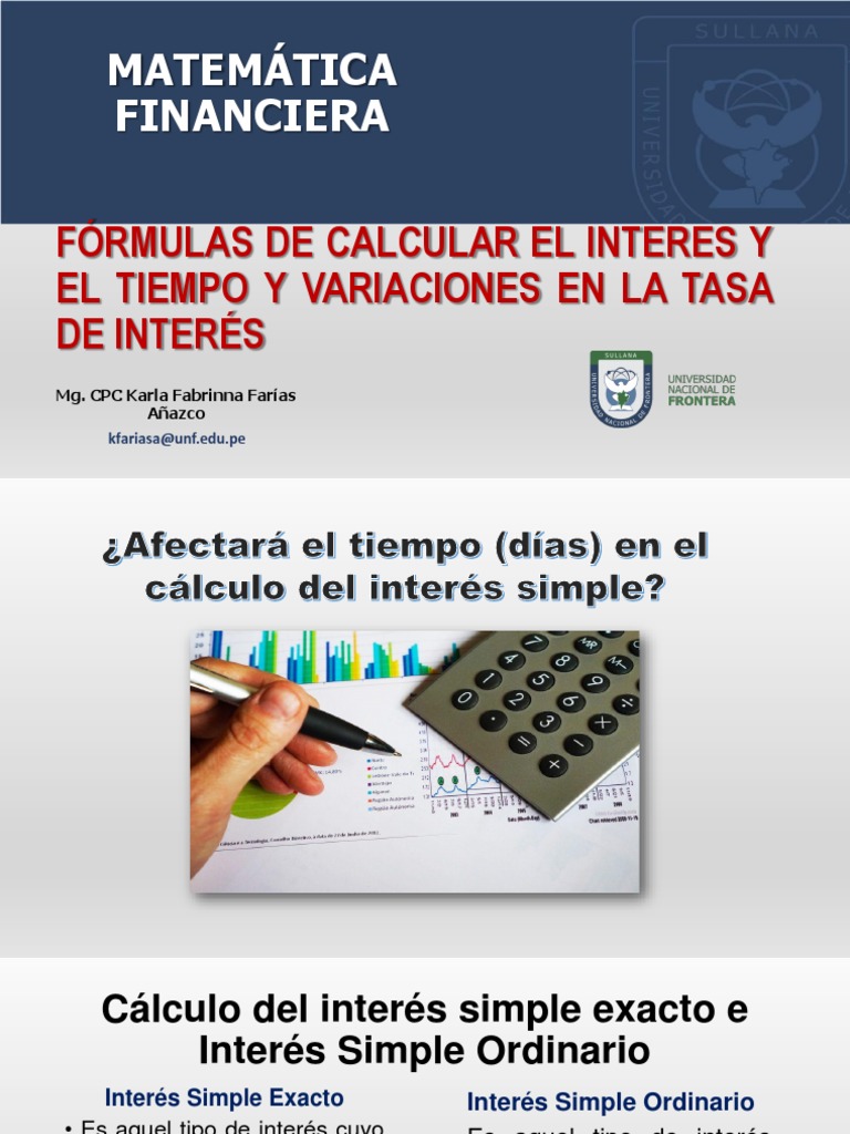 Fórmulas para Calcular Interes Simple | Descargar gratis PDF | Interés ...