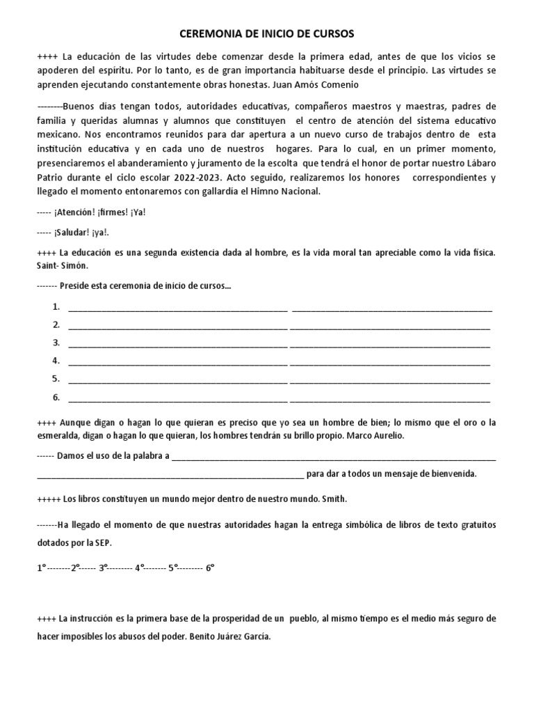 Ceremonia de Inicio de Cursos 2022-2023 | PDF