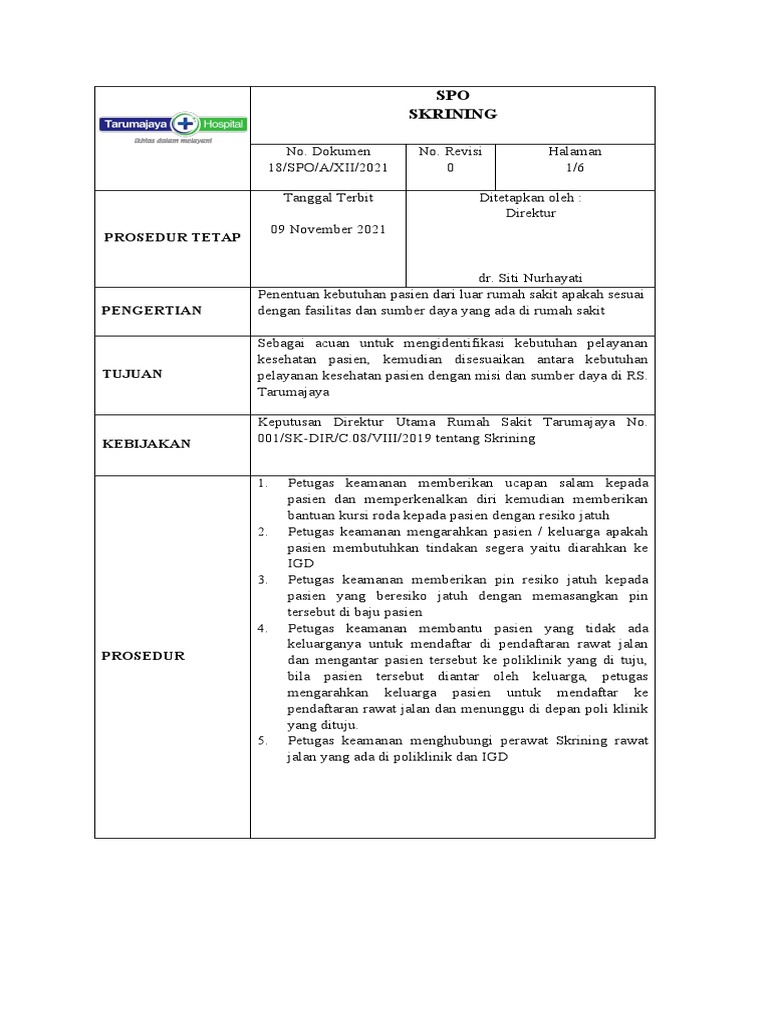 Akp 1. Spo Skrining | PDF