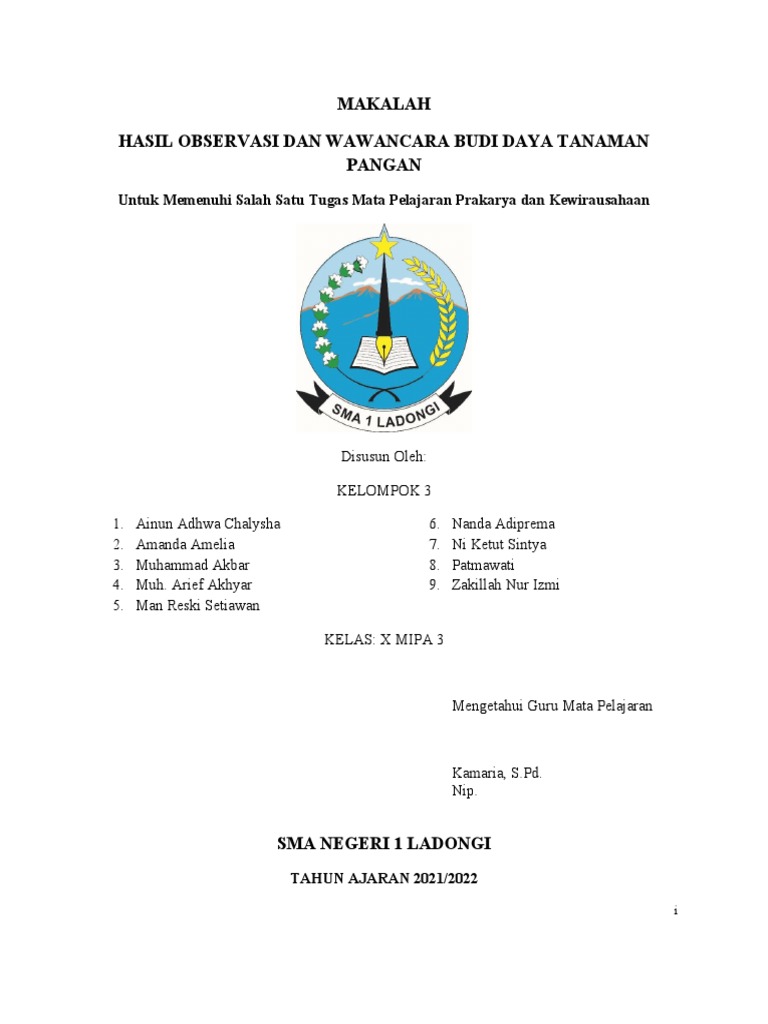 Makalah Prakarya | PDF