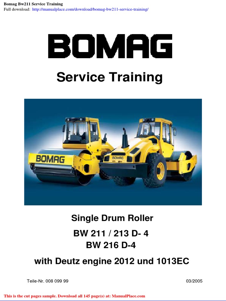 Bomag Bw211 Service Training | PDF | Engines | Reliability Engineering