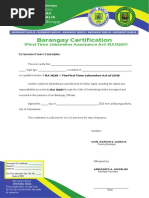 Certificate of First Time Jobseeker | PDF