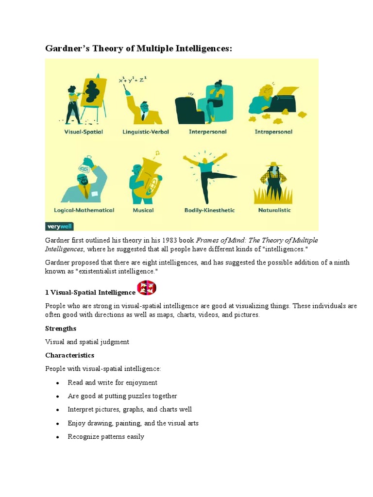 Gardner Theory | PDF | Intelligence | Cognitive Psychology
