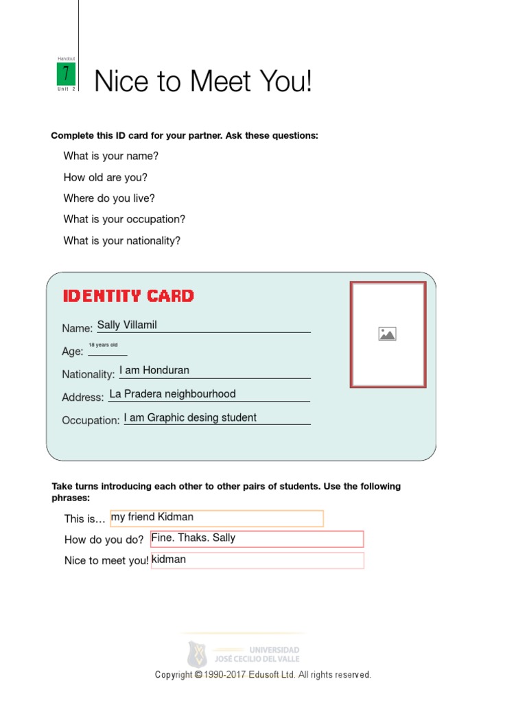 03 Basic I Handout 7 Unit 2 Against the Law Nice to Meet You | PDF