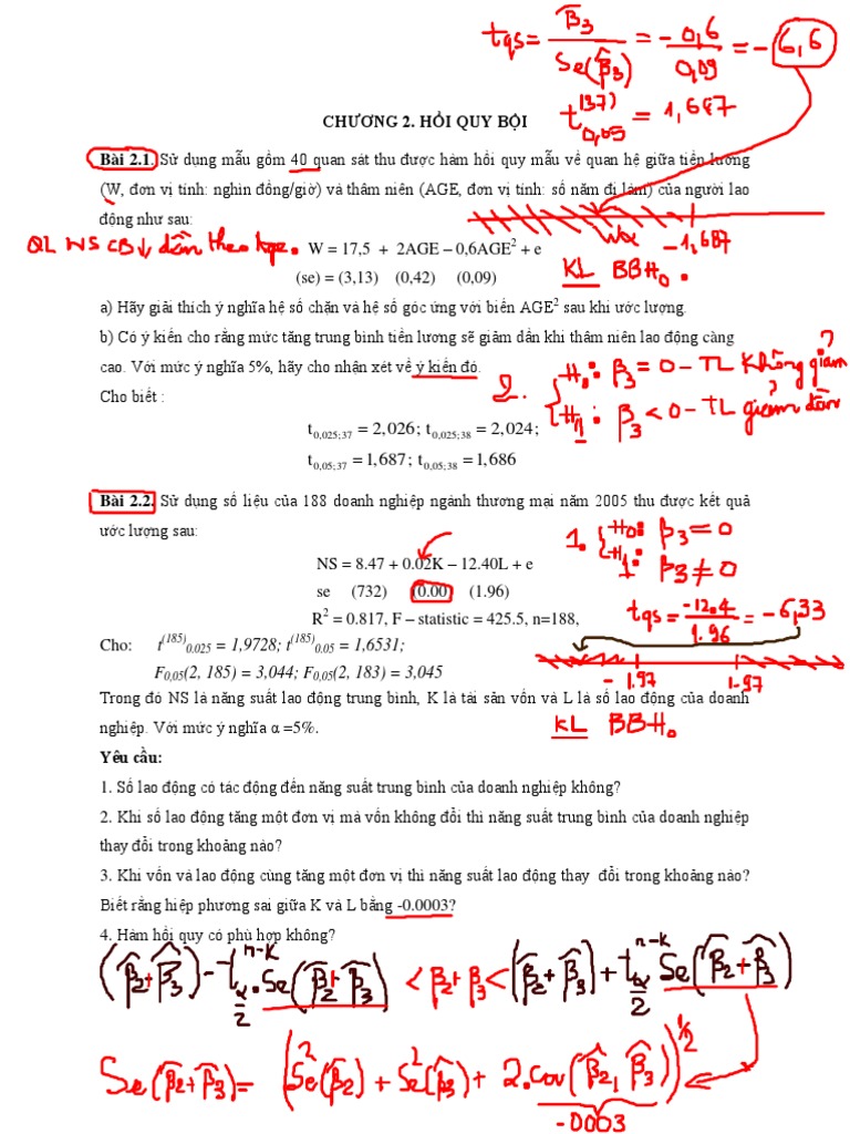 BT - KTL Chương 2 | PDF
