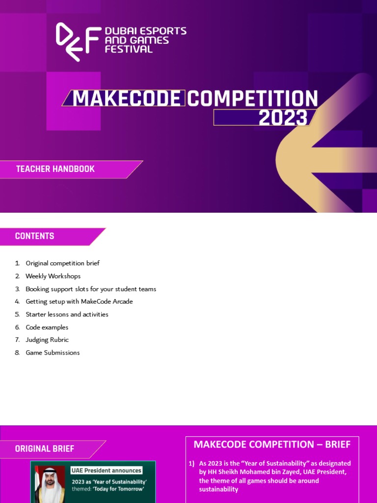 MakeCode Arcade Competition Guide | PDF | Rubric (Academic) | Cloud ...