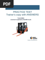 Australian National Forklift Test SAMPLE | PDF | Forklift ...
