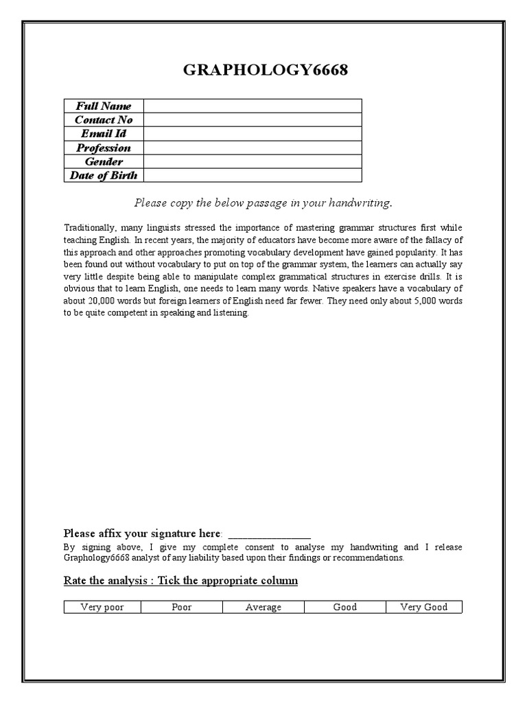 Graphology 6668 | PDF