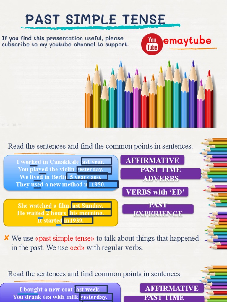 Simple Past - Regular and Irregular Verbs | PDF | Verb | Grammatical Tense