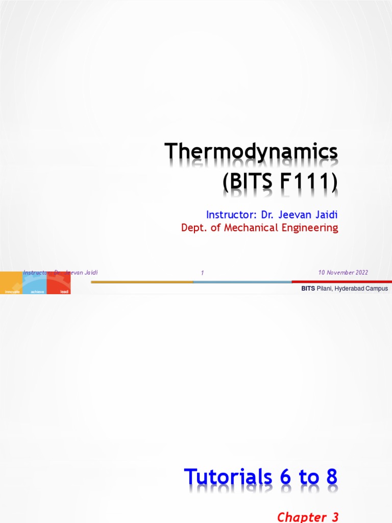 Tutorials Ch 3 Bits F111 Cms Pdf Heat Transfer Gases 