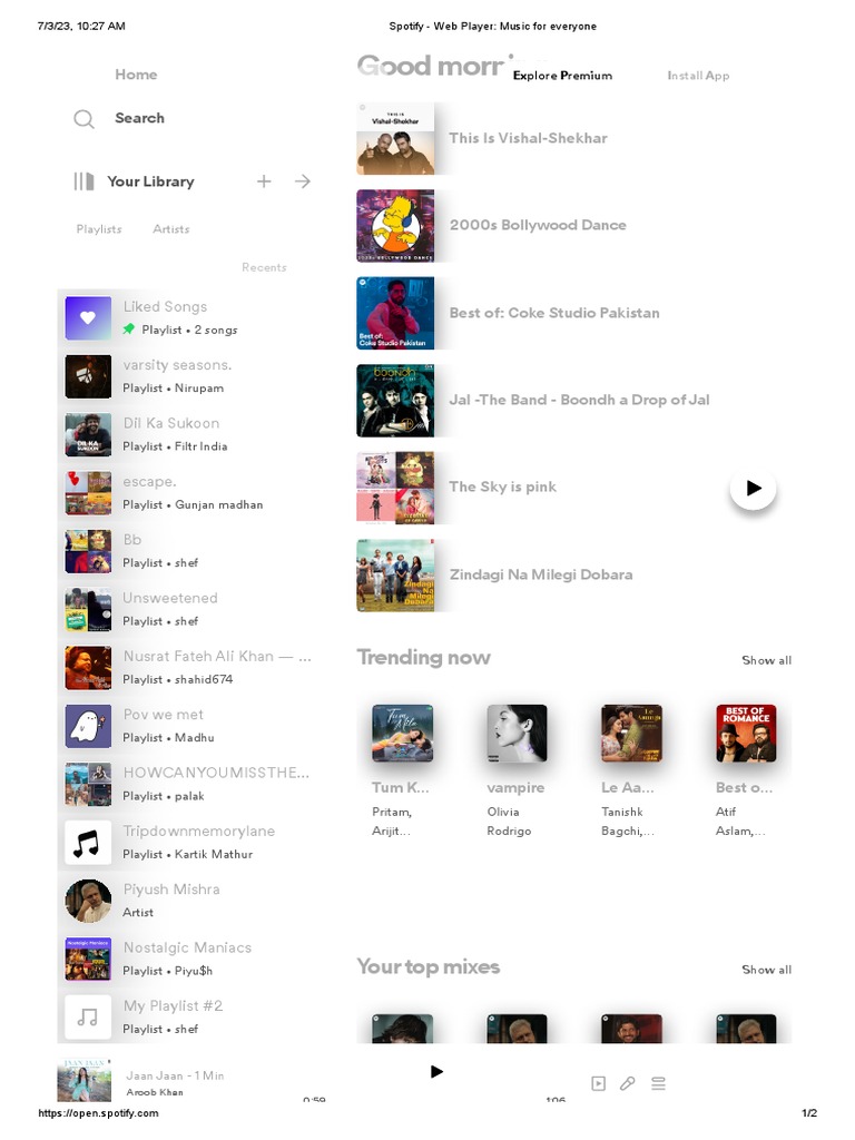 Spotify - Web Player - Music For Everyone | PDF