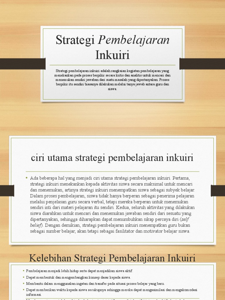 Strategi Inkuiri untuk Guru | PDF | Karier & Perkembangan