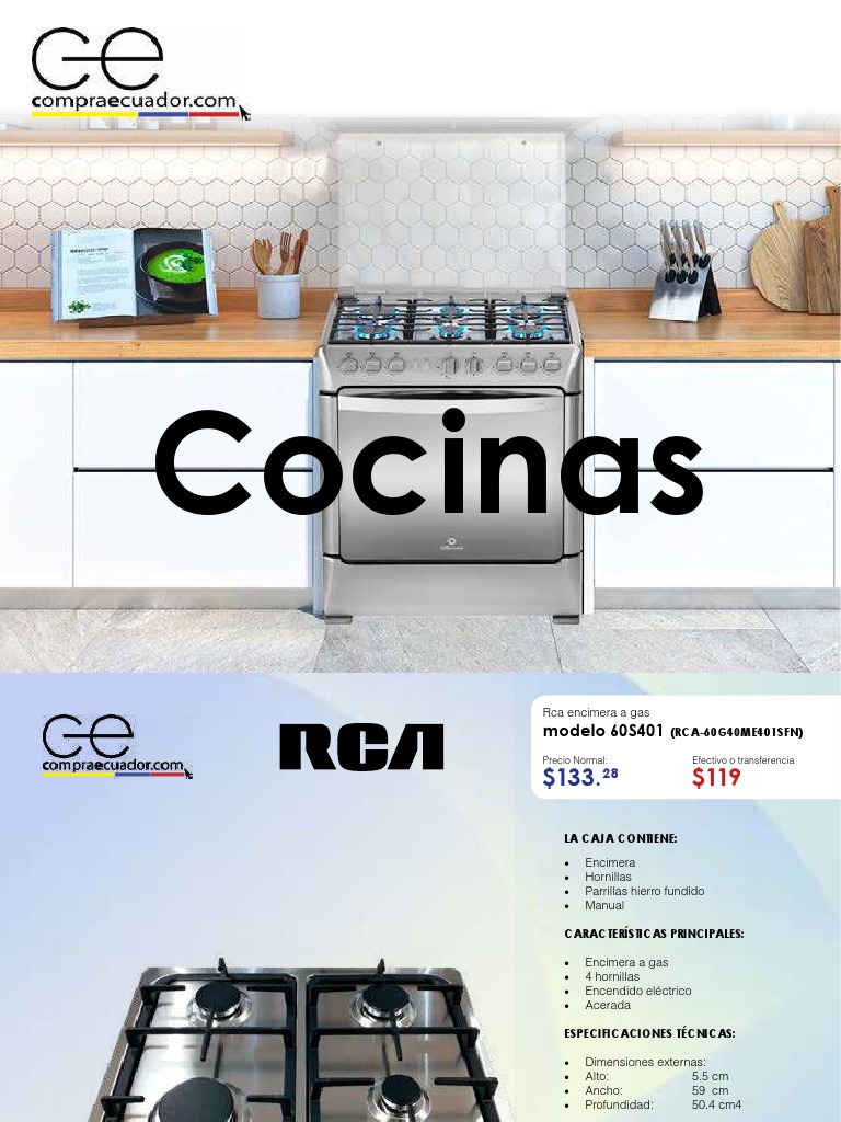 Catálogo-Cocinas Ecuador | PDF | Estufa de cocina | Diodo emisor de luz
