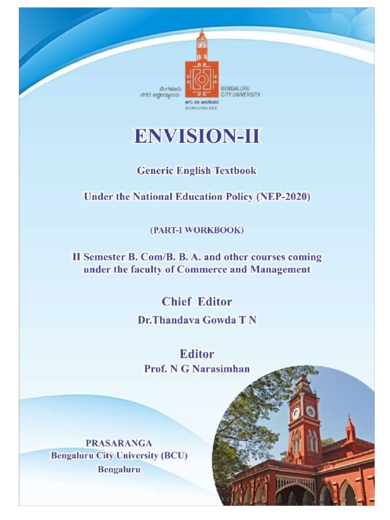 ENVISION BCom II Semester English Textbook | PDF | Reading ...