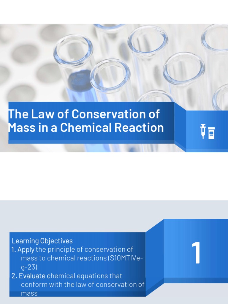 The-Law-of-Conservation-of-Mass | PDF | Chemical Reactions | Chemical ...