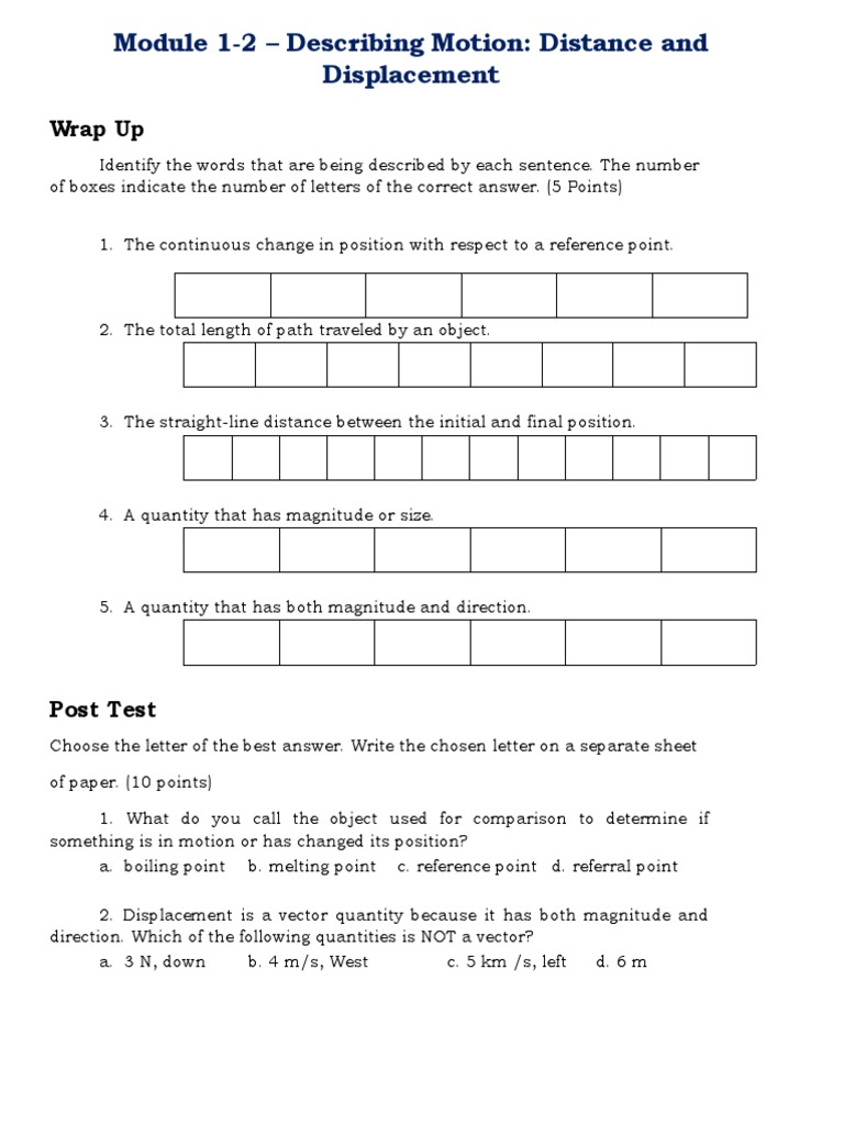 Module-1-2-Describing-Motion | PDF | Euclidean Vector | Distance